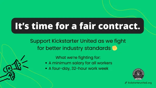 Kickstarter United workers will strike beginning October 2